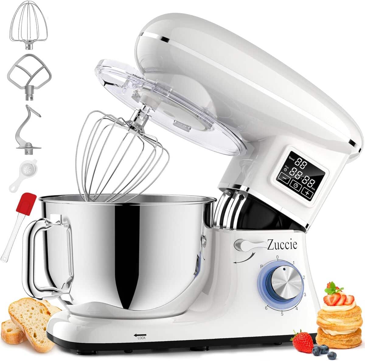 Test du robot pâtissier Zuccie 1500W : écran tactile et multifonction